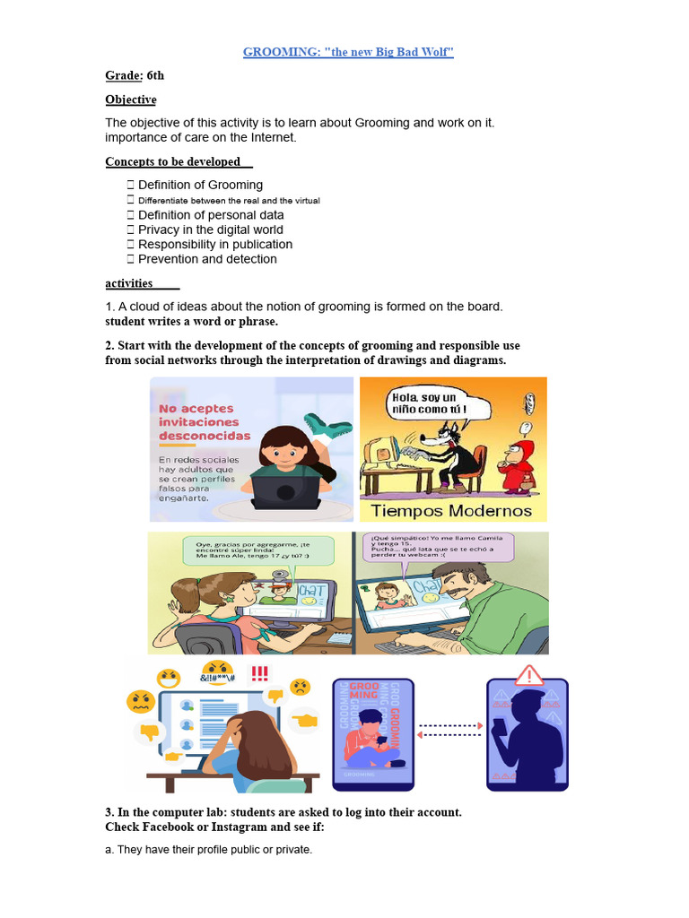 Grooming Activities For Sixth Grade of Primary School | PDF