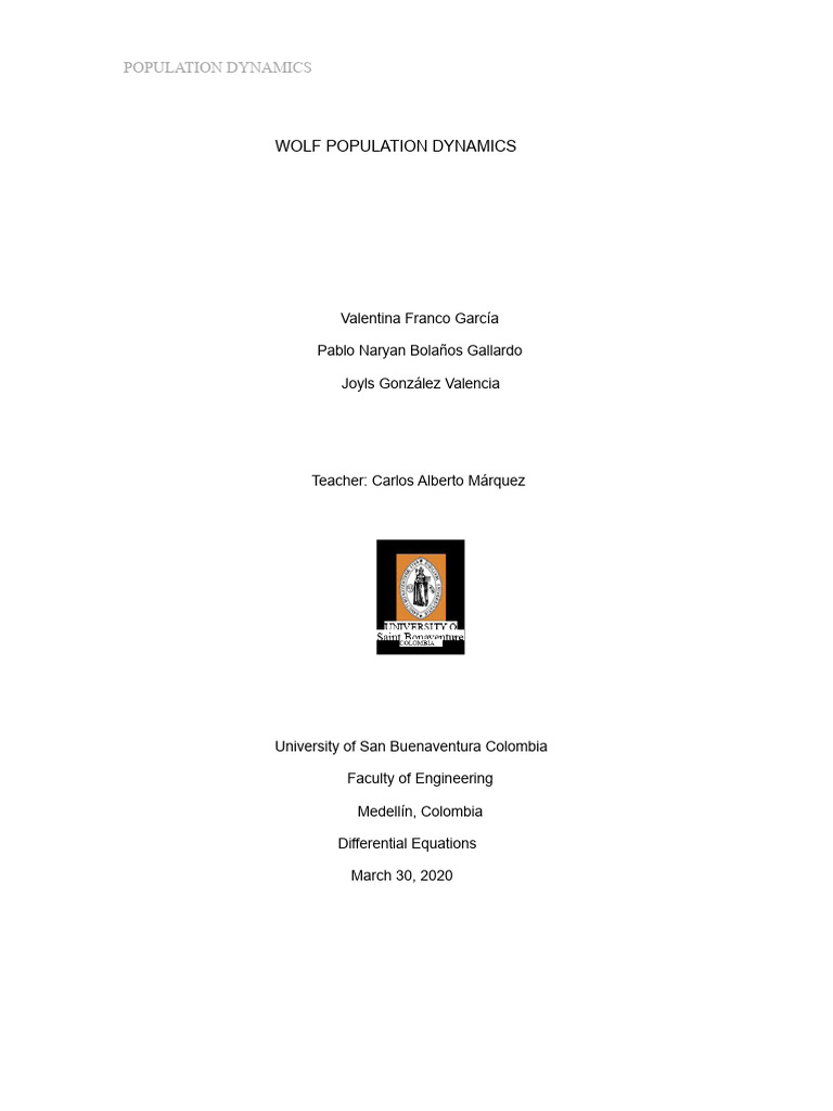 Wolf Population Dynamics | PDF | Moose | Coyote