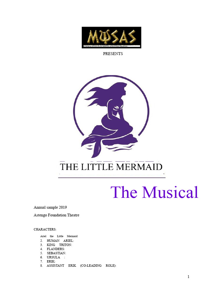 The Little Mermaid The Musical | PDF