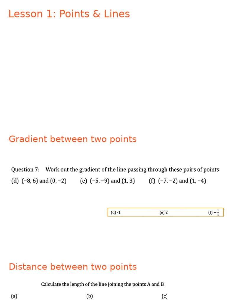 Points and Lines | PDF