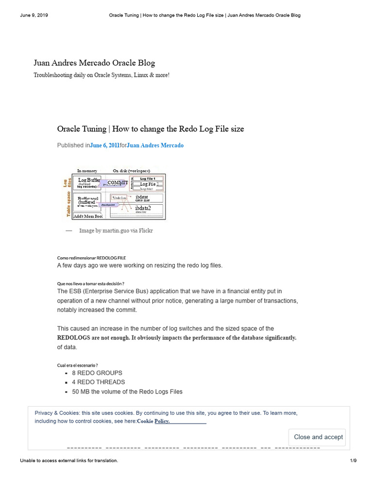 Resize Oracle Redo Log Files Guide | PDF | Computer Data | Data