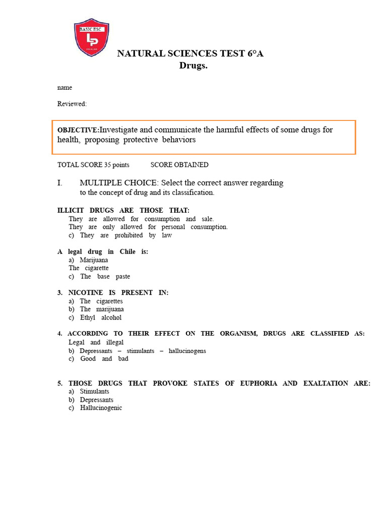 Drug Test | PDF | Drugs | Stimulant