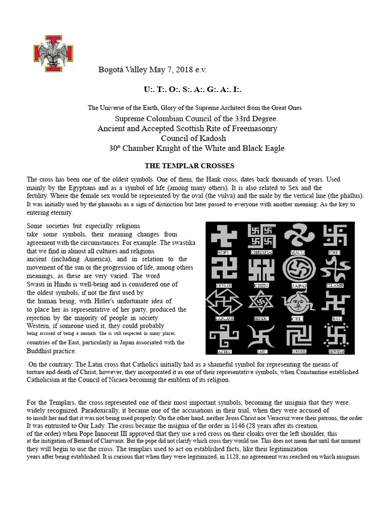 The Significance of Templar Crosses | PDF | Knights Templar | Freemasonry