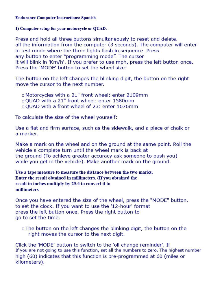 Endurance Computer Instructions Spanish | PDF | Menu (Computing) | Cursor (User Interface)