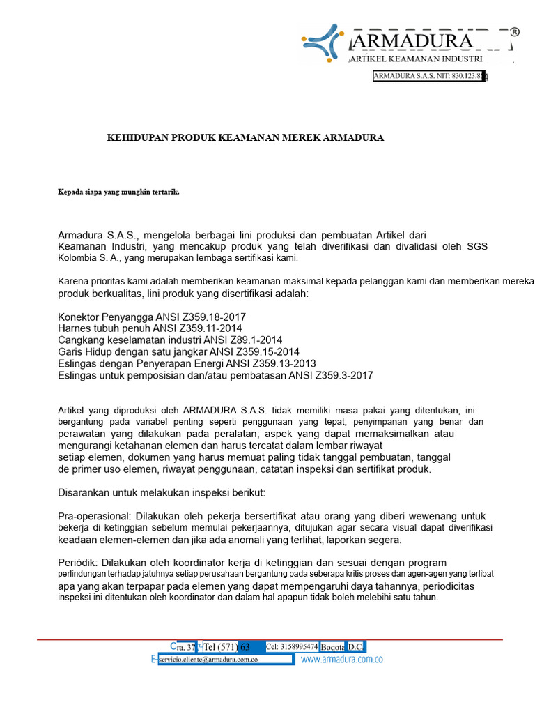 Masa Pakai Produk | PDF
