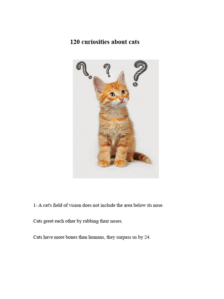 120 Cat Facts | PDF | Cats | Zoology