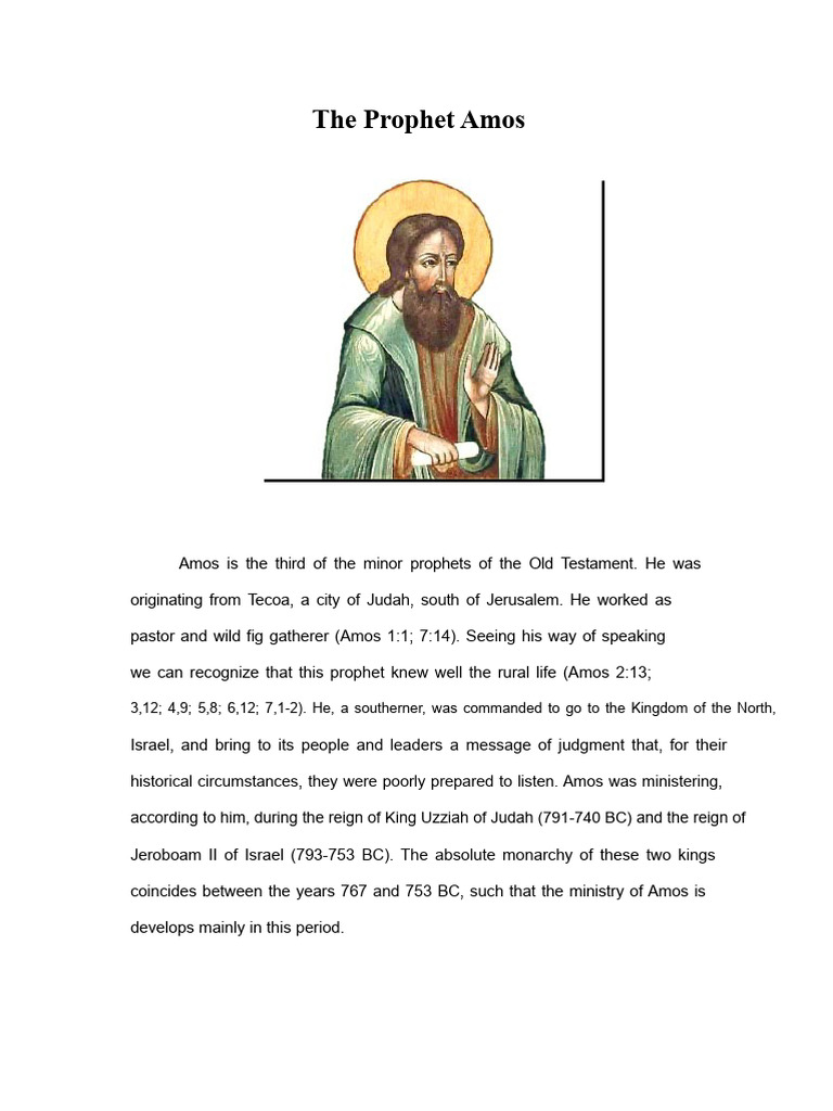 The Prophet Amos | PDF | Religious Belief And Doctrine | Bible Content