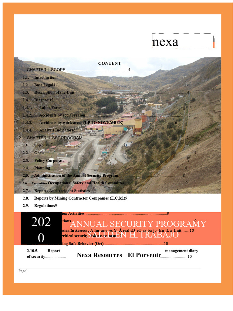 Nexa Annual Security Model Plan | PDF | Occupational Safety And Health ...