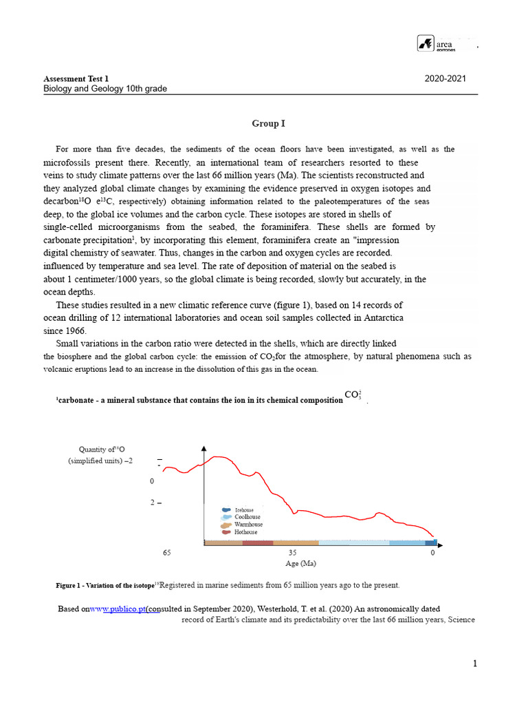 Ae bg10 Test Evaluation 1 | PDF | Plate Tectonics | Rock (Geology)