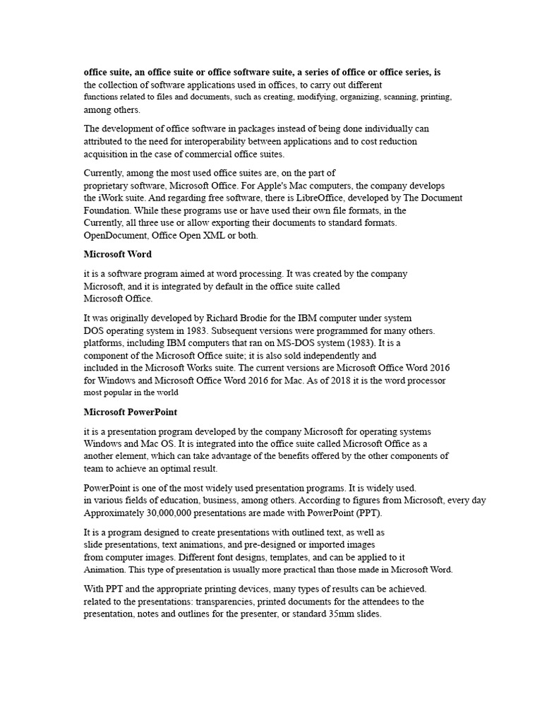 Office Suite | PDF | Microsoft Office | Microsoft Power Point
