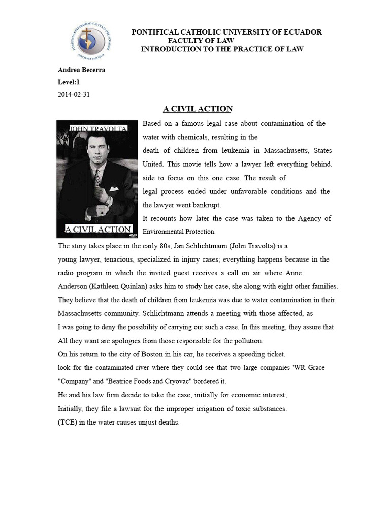 A Civil Action | PDF | United States Environmental Protection Agency ...