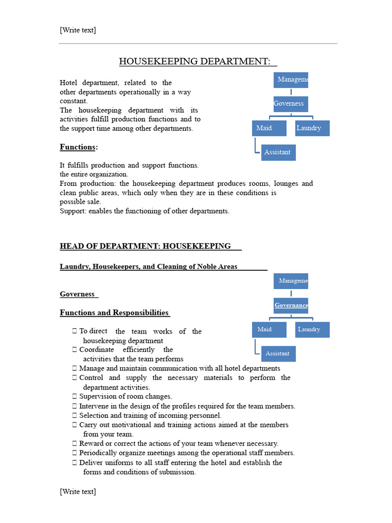 Housekeeping Procedures Manual | PDF | Housekeeping | Laundry