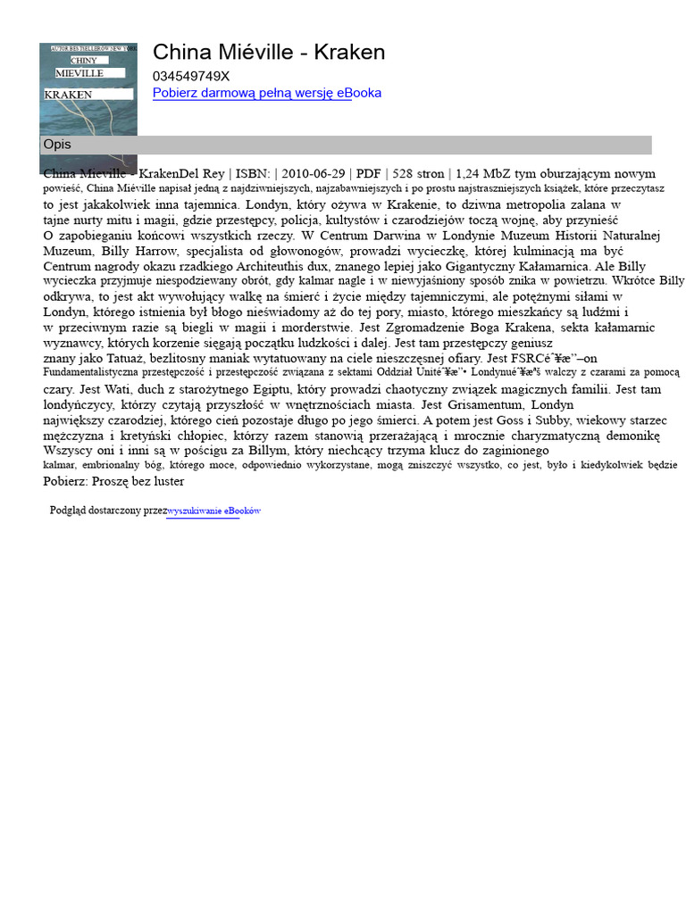 Kraken China Miéville | PDF