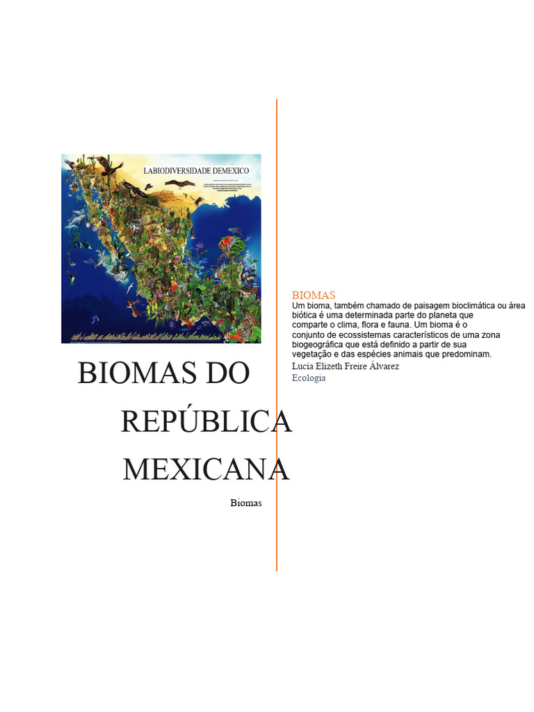 Biomas do México: Tipos e Características | PDF | Ecologia | Ecossistema