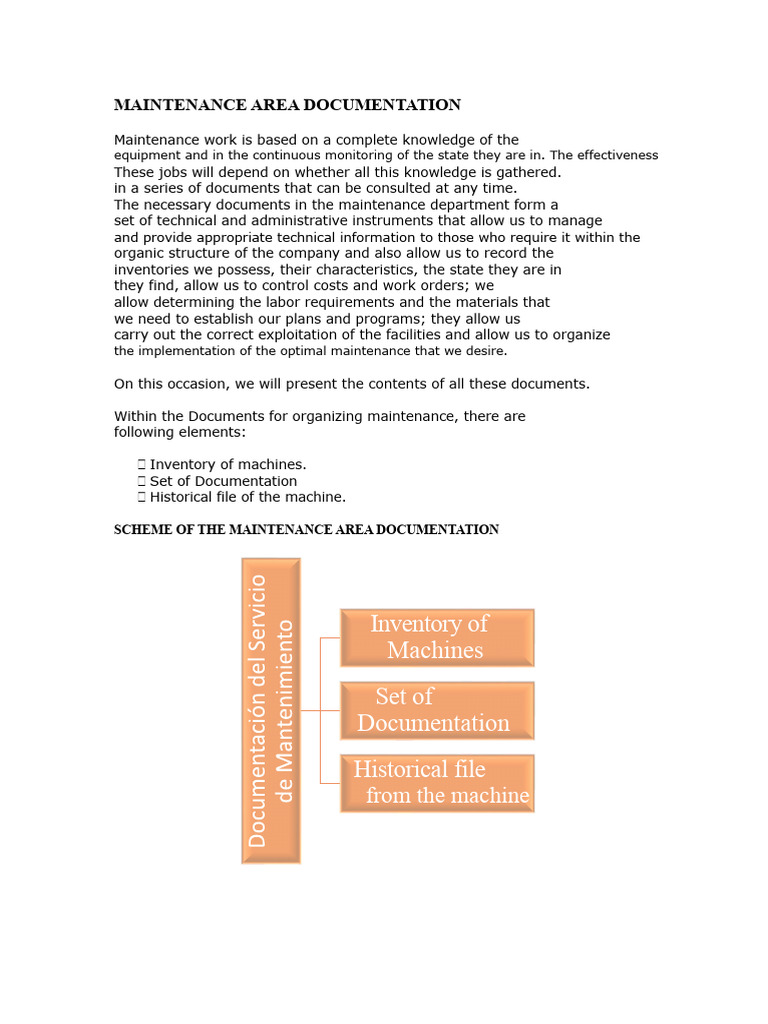 Maintenance Area Documentation | PDF