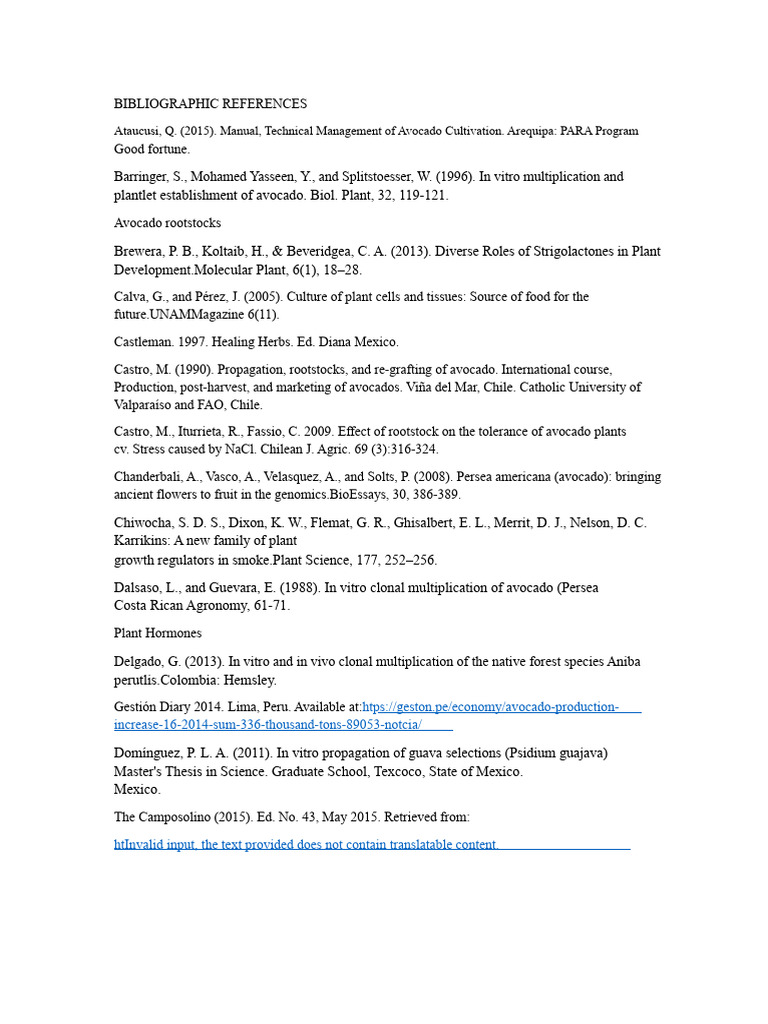 Avocado Cultivation and Research References | PDF | Avocado | Botany