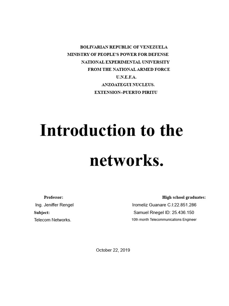 Introduction To Telecommunications Networks | PDF | Osi Model ...