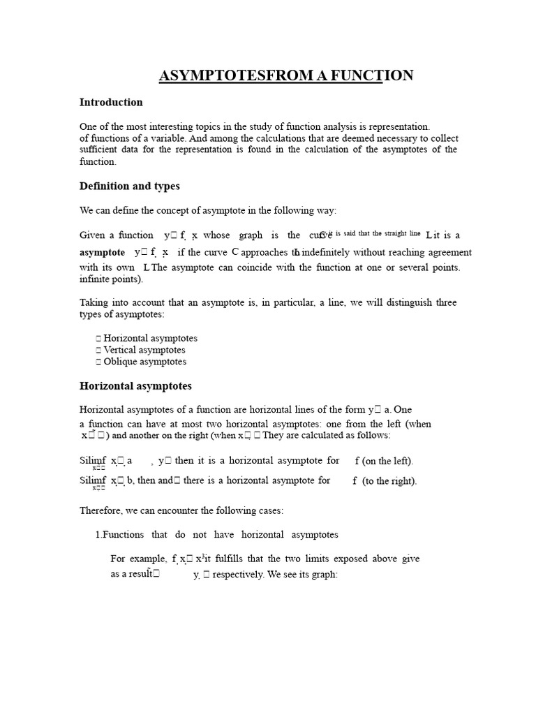Asymptotes of A Function Review | PDF | Asymptote | Function (Mathematics)