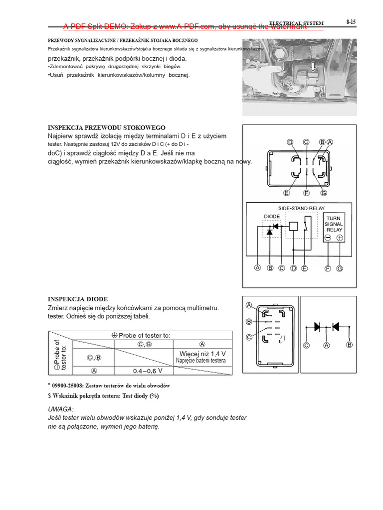 Elektryczny 2 Suzuki VL800 | PDF
