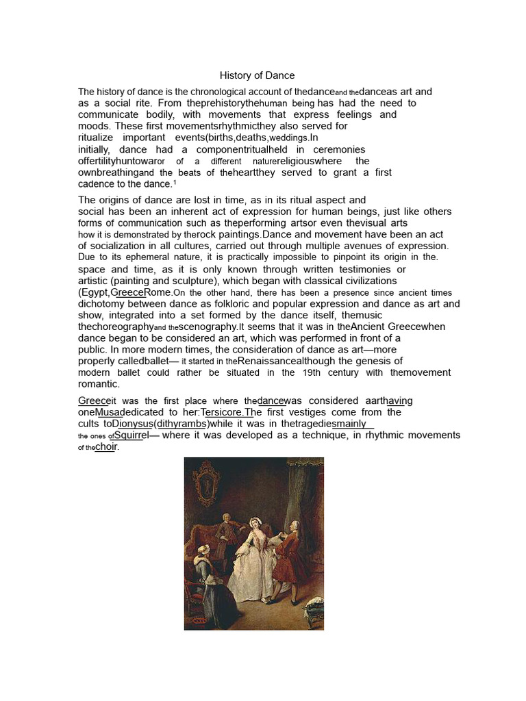 History of Dance | PDF | Ballroom Dance | Ancient Rome