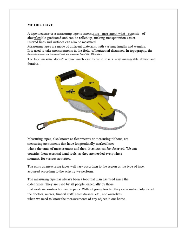 Measuring Tape | PDF
