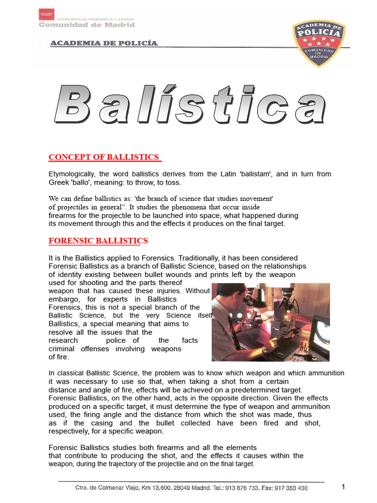 Forensic Ballistics: Science of Projectiles | PDF | Ballistics ...