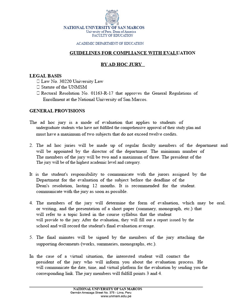 Norms For Evaluation by Ad Hoc Jury | PDF