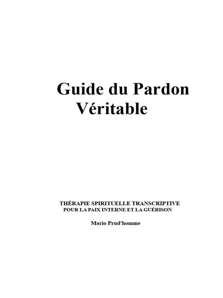Guide Pratique du Pardon et Guérison | PDF | Amour | Dieu