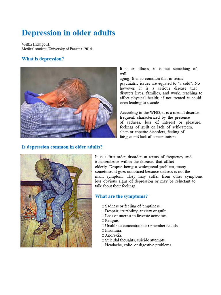 Understanding Depression in Older Adults | PDF | Major Depressive ...