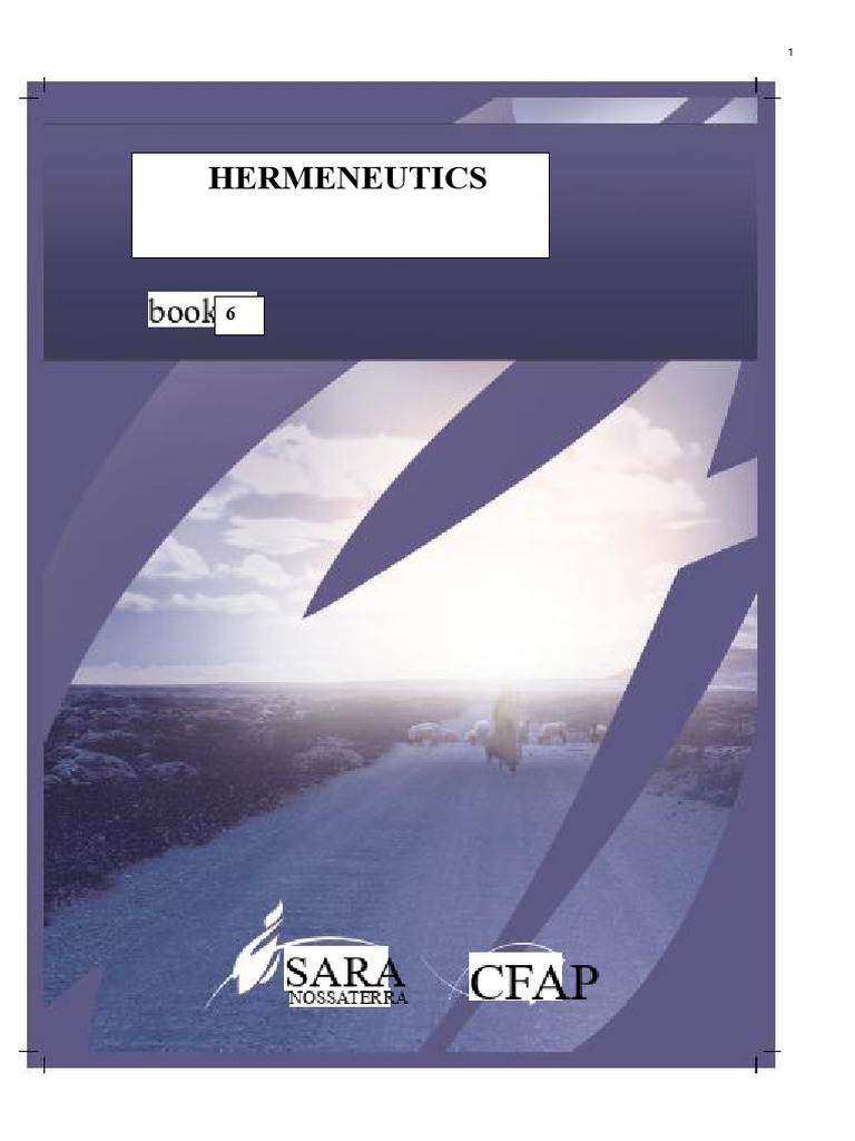 Book 06 - HERMENEUTICS PDF | PDF | Bible | Exegesis