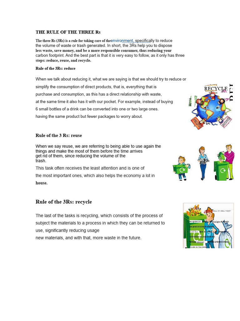 Mastering the 3Rs: Reduce, Reuse, Recycle | PDF