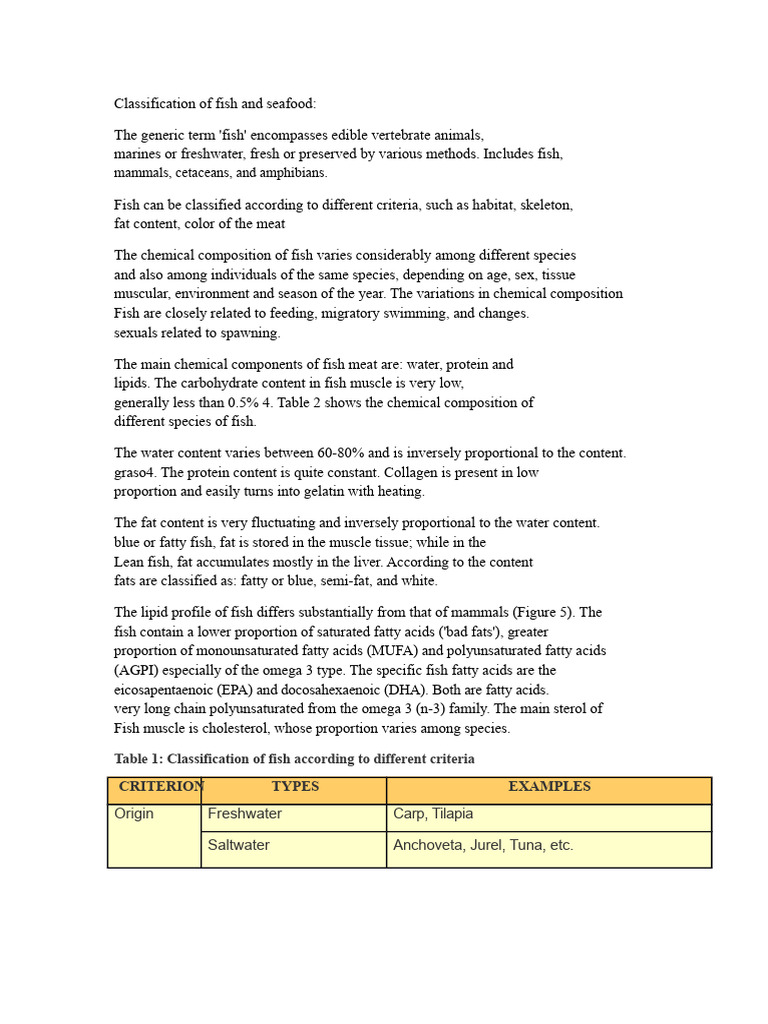 Classification of Fish and Seafood | PDF | Bivalvia | Mollusca