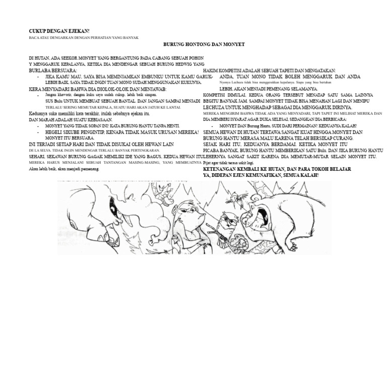 Ejekan dan Persahabatan di Hutan | PDF