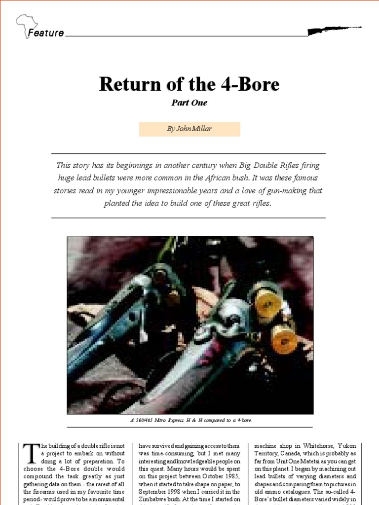 Return of The 4-Bore | PDF | Bullet | Cartridge (Firearms)