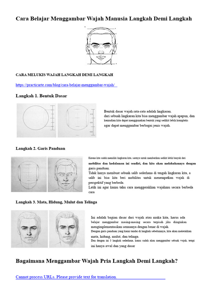 Wajah Manusia Langkah Demi Langkah PDF | PDF
