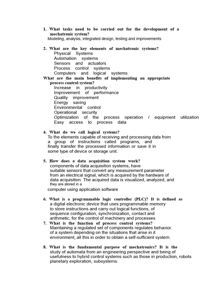 Exam Automation and Control | PDF | System | Mechatronics