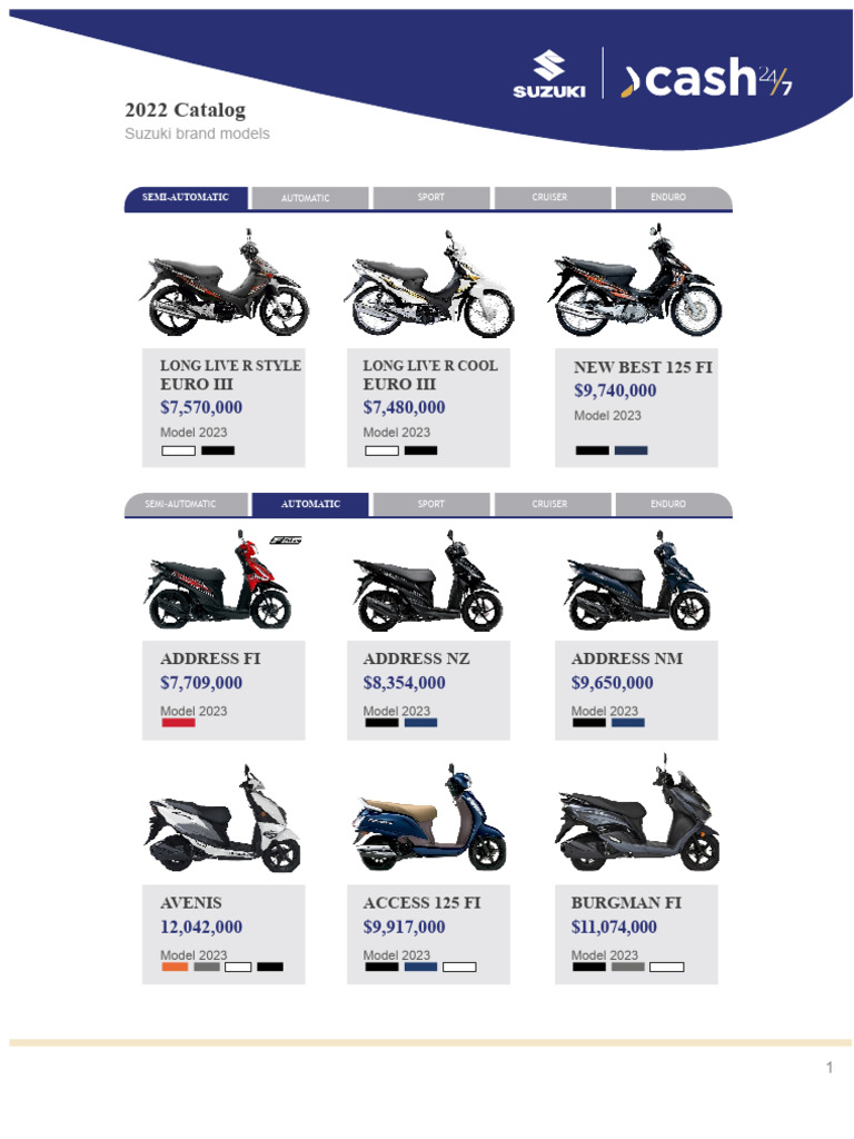 Suzuki - Catalog - v01 December 16 To 31 | PDF | Motor Vehicle | Land ...