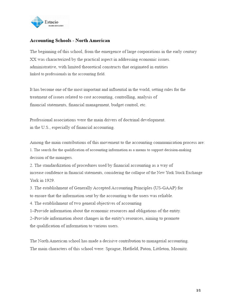 American School - Theory of Accounting | PDF