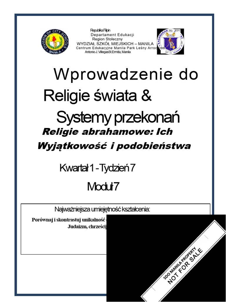 IWRBS - Q1 - Mod7 - Religie Abrahamowe | PDF