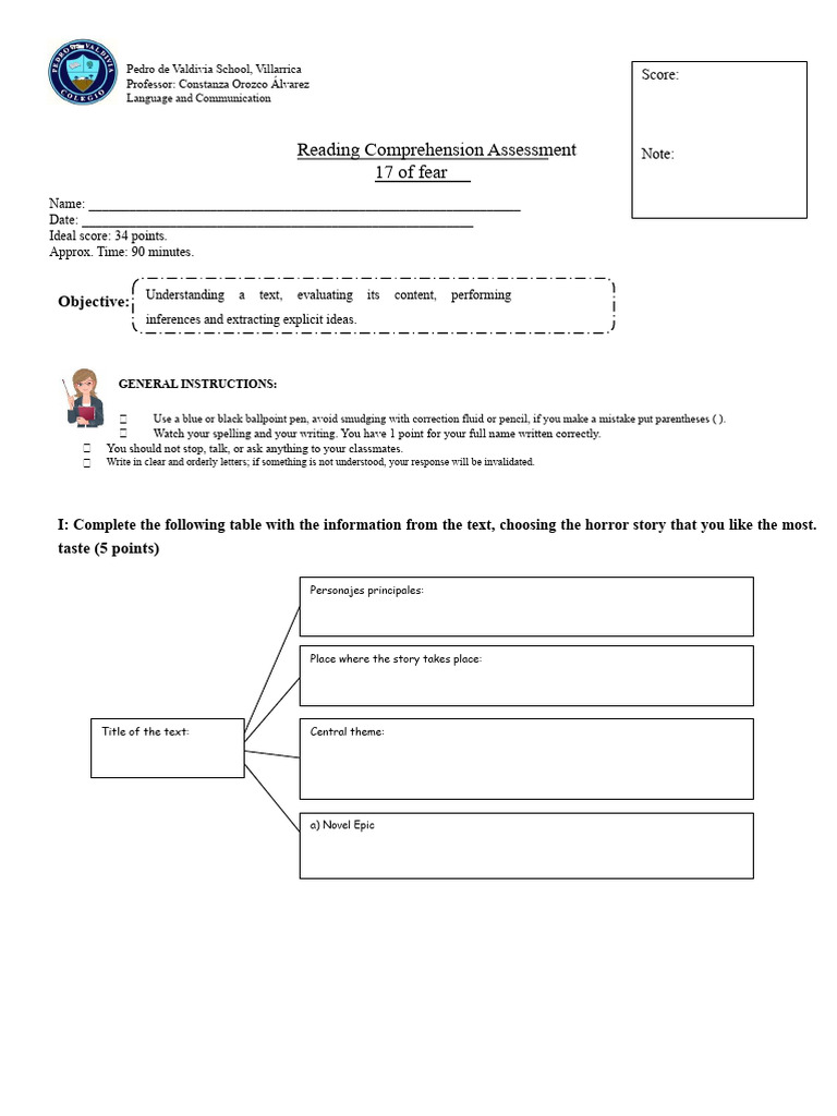 Reading Comprehension 17 of Fear | PDF | Reading Comprehension | Opinion