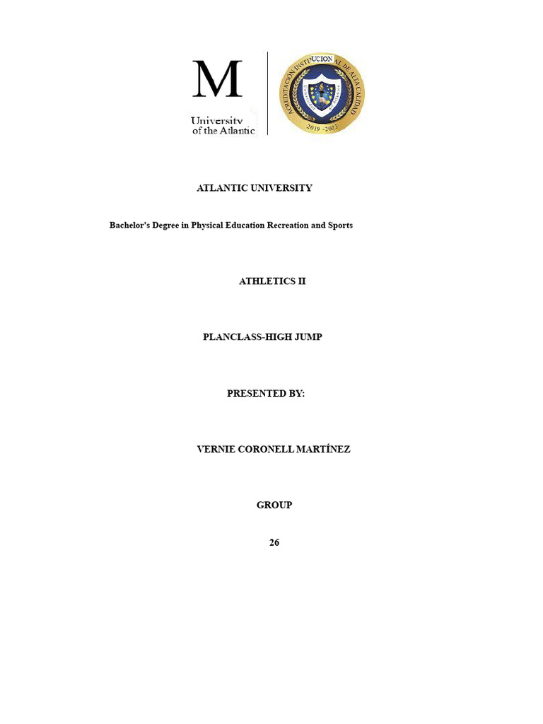 High Jump Lesson Plan | PDF | Methodology | Teachers