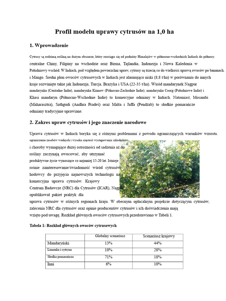 Uprawa Cytrusów PDF | PDF