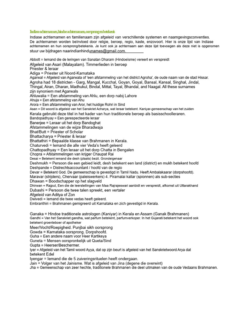 Achternamen | PDF