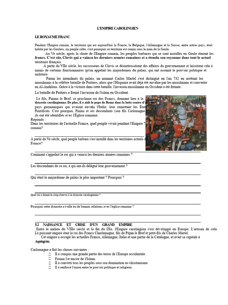 L'Empire Carolingien et Charlemagne | PDF | Charlemagne | Franks