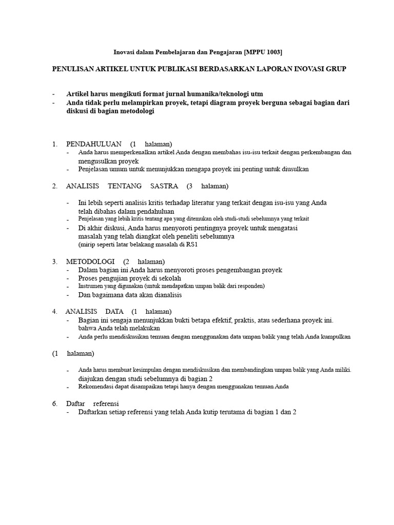 Contoh Proposal Inovasi | PDF
