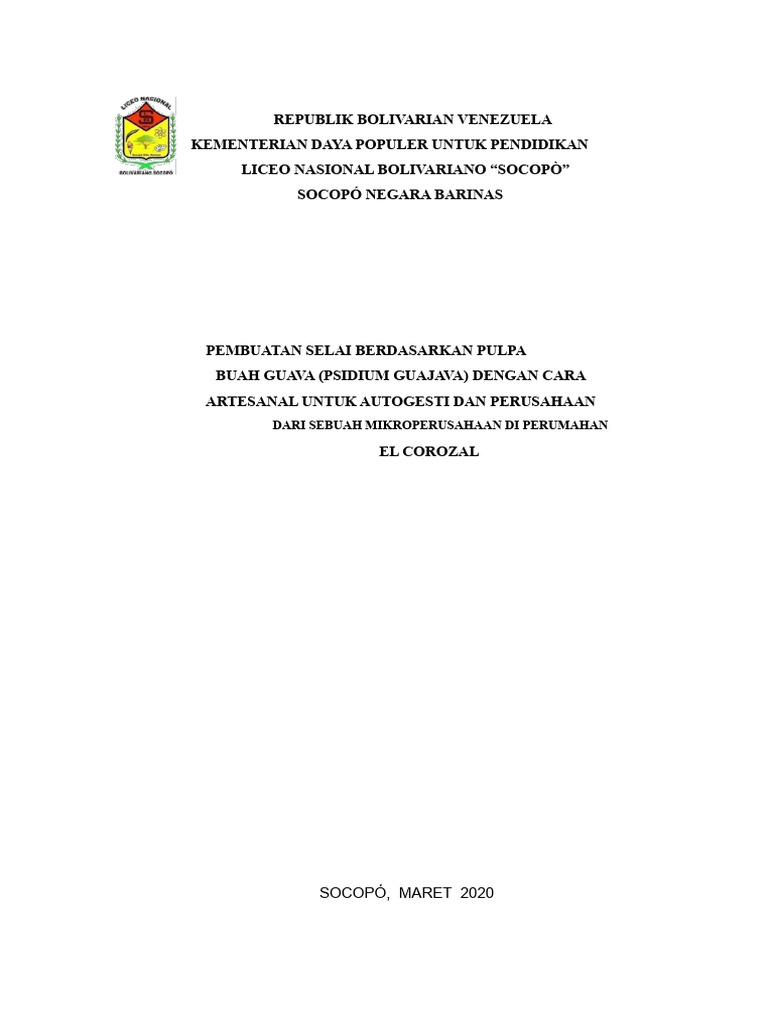 Pembuatan Selai Jambu | PDF