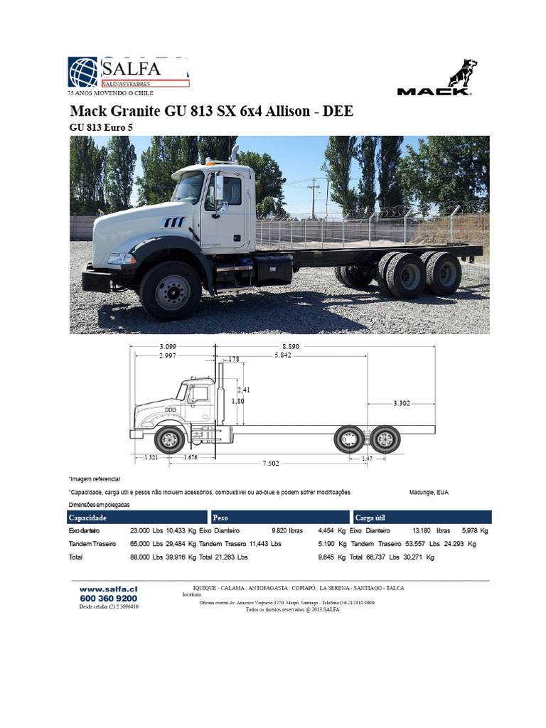 GU813E SX 6x4 DEE | PDF | Eixo | Veículo motorizado