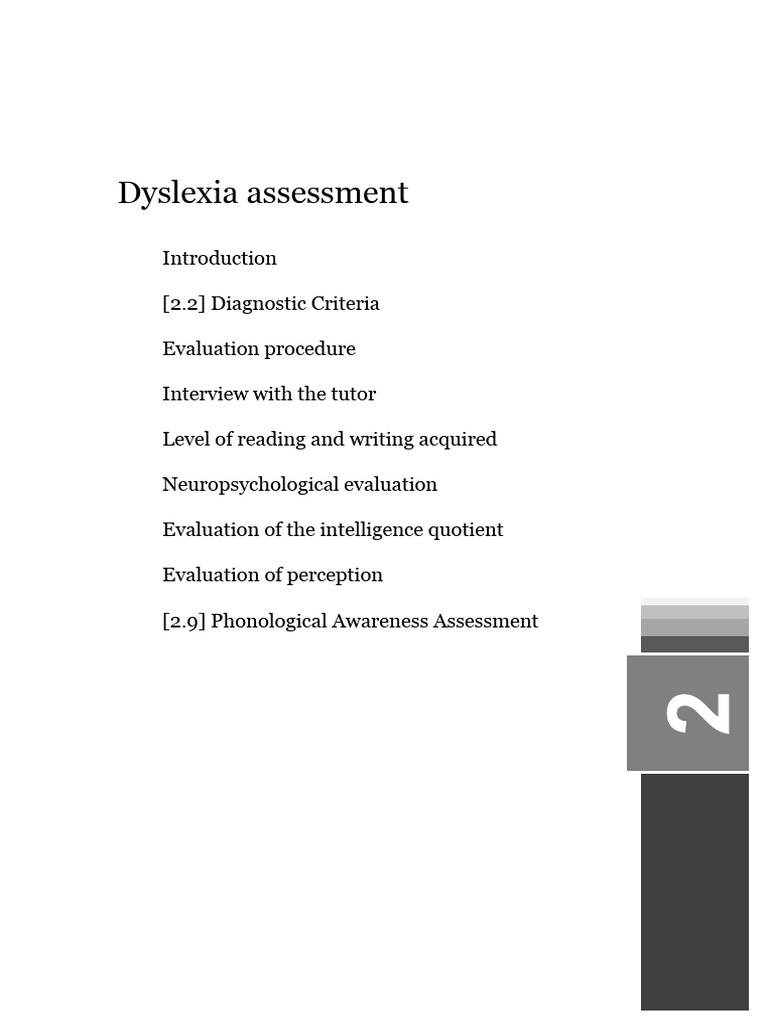 Evaluation of Dyslexia | PDF | Dyslexia | Intellectual Disability