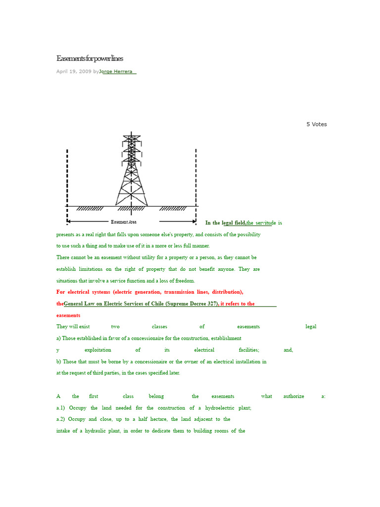 Power Line Easements Explained | PDF | Electric Power Distribution ...