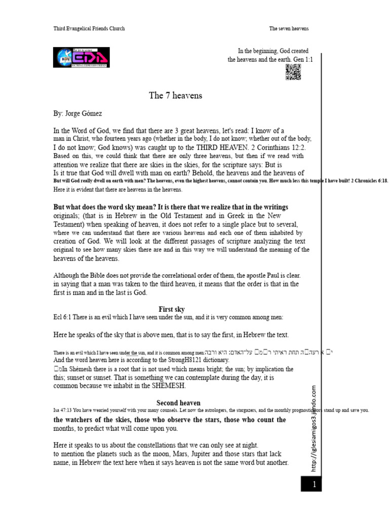Understanding the Seven Heavens | PDF | Heaven | Bible